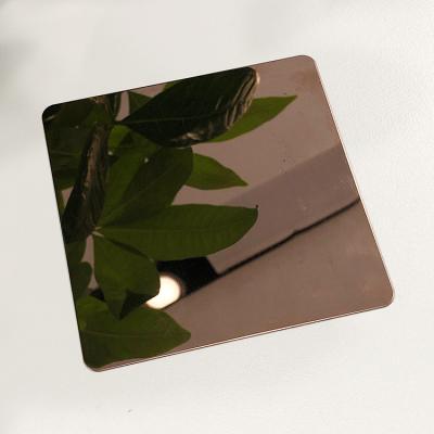 China Decorative 304 Titanium Mirror Stainless Steel Sheet Rose Gold Hairline Colored Black for sale