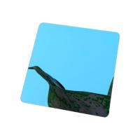 China Sapphire Blue Colour Mirror Stainless Steel Sheet Mill Edge for sale