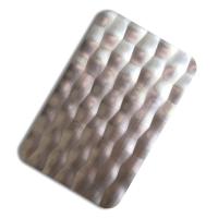 China 304 Stamped Water Wave Stainless Steel Panel Metal Decorative Sheet for sale