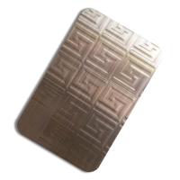 China 1000mm Decorative Stainless Steel Sheet Aisi 304 316L 201 Mirror Double Colors Stamping Embossed for sale