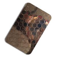 China Metal Decorative Stainless Steel Sheet 201 Bright Finish Embossed for sale