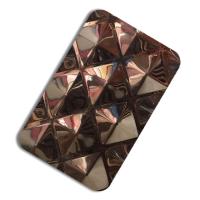 China Metal Decorative Stainless Steel Sheet 201 Bright Finish Embossed for sale