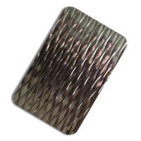 China 304 Stamped Water Wave Stainless Steel Panel Metal Decorative Sheet for sale