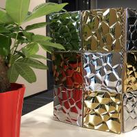 China 48mmx48mm Metal Mosaic Tile 304 Double Color Mirror Stamped Mosaic Stainless Steel Tiles for sale