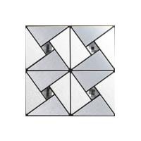 China 304 0.8mm Thickness 3D Stainless Steel Mosaic Tile For Kitchen Wall Decor for sale