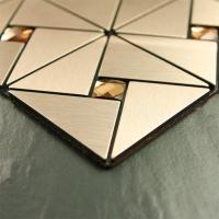 China 201 304 Gold Coated Stainless Steel Kitchen Tiles 20X20mm metallic mosaic tiles for sale