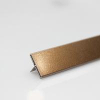 China Colorful Decorative Metal Stainless Steel Tile Trim Wall T Shape Tile Edge Corner for sale