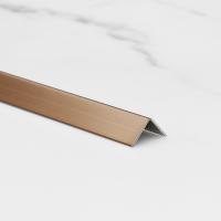 China L Shaped No Grooving Round Conrners Hairline Stainless Steel Corner Edge Trim 0.24-2mm for sale