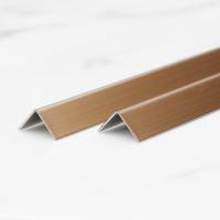 China L Shaped No Grooving Round Conrners Hairline Stainless Steel Corner Edge Trim 0.24-2mm for sale