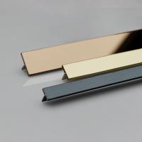 China 0.6mm Coating Pvd Gold Plated T Shaped Tile Edging SS201 304  Edging Border Trim Mirror Polish for sale