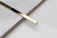 China 2mm Stainless Steel Outside Corner Trim Metal Edge Trim For Ceramic Tile for sale
