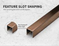 China 2mm Stainless Steel Outside Corner Trim Metal Edge Trim For Ceramic Tile for sale