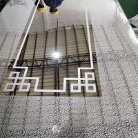China Metal Escalator And Elevator Door Panel Etching Mirror 1250mm Width for sale