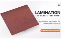 China Wood Grain Pvc Film Decorative Stainless Steel Sheet Lamination SS Plates for sale