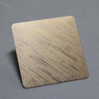 China Gold Color SUS304 Stainless Steel Sheet Etching Decorative Home for sale