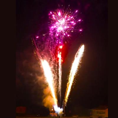 China Custom Festival Celebration Fireworks 218 Shots Wedding Party 1.4G Cake Pyrotechnics 2025 Fan Shape for sale