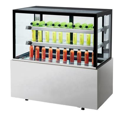 China Commercial Glass Door Bakery Display Cabinet Dessert Chiller Factory Price Cake Display Fridge for sale