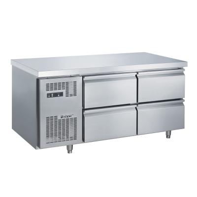 China Commercial Single-Temperature Undercounter Refrigerator 4 Drawers Stainless Steel Digital Control for Kitchen Restaurant Use New for sale