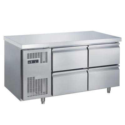 China Stainless Steel Commercial Undercounter 4 Drawers Refrigerator for sale