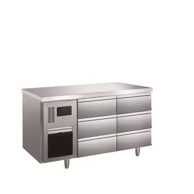 China Restaurant Used Counter Top Freezer With  6 Drawers for sale
