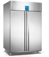 China Commercial Kitchen Freezer Single Temperature Stainless Steel Double Door Refrigerator Air Cooled Refrigerator for sale