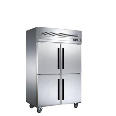 China Commercial Single-Temperature Upright Refrigerator with 4 Glass Doors Big Capacity Cooling Chiller for Ice Cream & Bar Display for sale