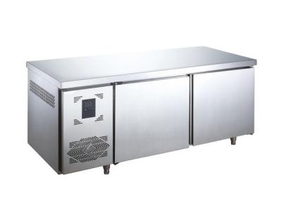 China Commercial 3-Door Counter Refrigerator 230L Stainless Steel Worktop Fan Cooling Workbench for Kitchen Use for sale