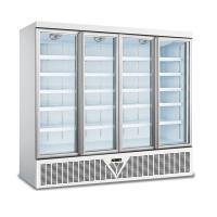 China 2024 4-Door Glass Door Display Supermarket Beverage Freezer Chiller 220V LED Light Cool Climate Type Refrigeration Equipment for sale