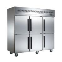 China 1600L Big Size Commercial Restaurant 6 Door Upright Deep Freezer for sale
