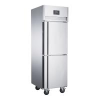 China Commercial 420L Upright Double Door Fridge Restaurant Kitchen Appliance Kitchen Fridge for sale
