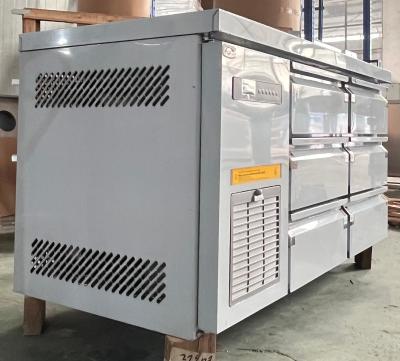 China Single-Temperature 2/4/6 Drawer Workbench Portable Under Counter Refrigerator/Cooler Cabinet Air Cooling for Workbench Home Use for sale