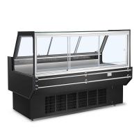 China Commercial Chiller Meat Shop Glass Refrigeration Fresh Food Demonstration Supermarket Cooler Big Display Capacity for sale
