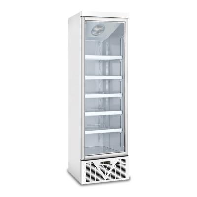 China Hot Sale Commercial Upright Fridge Freezer Single-Temperature Vertical Glass Showcase Cases for Beverage Single-Temperature for sale
