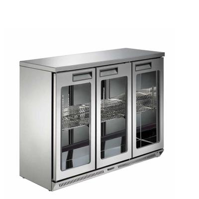 China CE Certificate Glass Door Drinks Display Under Counter Bar Refrigerator for sale