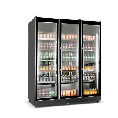 China Commercial Refrigerator  3 Door Supermarket Display Chiller Machine Beverage Chiller Factory Price Beverage Chiller for sale