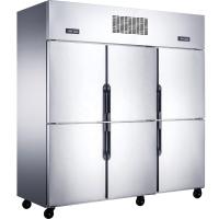 China Automatic Defrost Deep Freezer Commercial Refrigerator 2 Doors Stainless Steel Upright Refrigerator For Hotel for sale