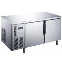 China Commercial Kitchen Stainless Steel Table Top Freezer Refrigerator 2-Door Trayunder Counter Refrigerator Freezer for sale