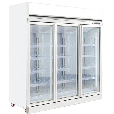 China Fan Cooling Commercial Display Freezers for Displaying Beverages in Glass Door and 220V Voltage for sale