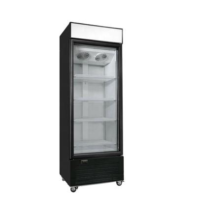 China Single Door Store Refrigerator 220V Soda Drink Chiller Water Bottle Cooler LED Light Single-Temperature Cooling for Display for sale