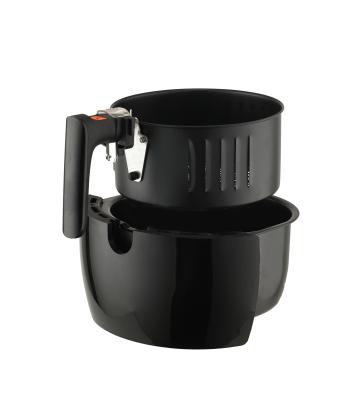 China 3.5L 1500W Modern Home Digital Air Fryer Non Stick Pot Black Color Round Shape for sale