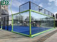 China LDK200S-R Professional Padel Court 20m x 10m with 12mm Tempered Glass and Steel Mesh Construction for sale