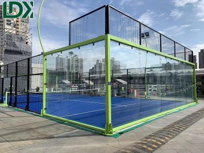 China LDK200S-R Professional Padel Court 20m x 10m with 12mm Tempered Glass and Steel Mesh Construction for sale