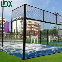 China 360° Panoramic Professional Padel Court - 20m x 10m Outdoor Tournament Grade with 12mm Tempered Glass for sale
