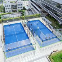 China Professional 12mm Tempered Glass Padel Court Enclosure with 4.0mm Steel Mesh - LDK10000 Model for sale