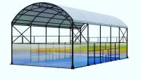 China Professional Canopy-Covered Padel Court with 12mm Tempered Glass and 20x10m Standard Size for sale