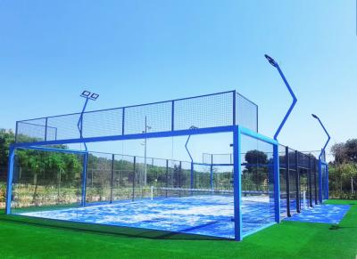 China Professional Panoramic Padel Court with 12mm Tempered Glass & 4.0mm Steel Mesh for Outdoor Platform Tennis for sale