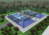 China LDK200S-R Professional Roofed Padel Court with 12mm Tempered Glass Walls and 20x10m Tournament Size for sale