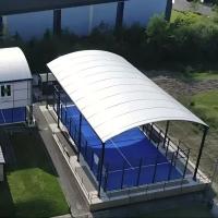 China Outdoor Roof Cover Padel Tennis Court 20x10m LDK2019-3 with 12mm Tempered Glass for sale