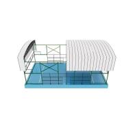 China Customizable Roofed Padel Court 12mm Tempered Glass 4.0mm Steel Mesh All Weather for sale