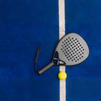 China LDK Carbon Fiber Padel Racket 340-380g Wooden Frame Polyester Net Professional Competition for sale